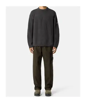 Stone Island Loose-fit Crewneck Jumper With Needle-punched Star