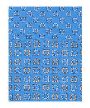 FERRAGAMO Gancini Print Silk Tie