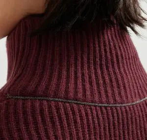 Brunello Cucinelli Ribbed Turtleneck Mini Dress