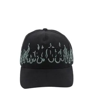 Amiri Flame-embroidered Logo-patch Baseball Cap - Black