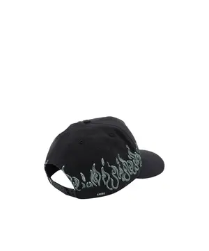 Amiri Flame-embroidered Logo-patch Baseball Cap