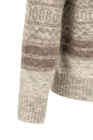 Brunello Cucinelli Nordic Jacquard Zip Cardigan
