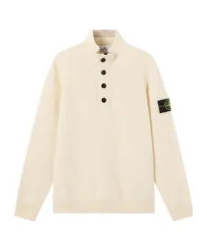 Stone Island Logo Patch Long-sleeve Sweater - Ivory