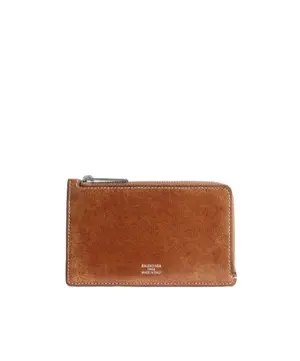 Balenciaga Envelope Long Coin And Card Holder In Cowboy - Tan
