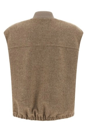 Brunello Cucinelli Zip-up Cap Sleeve Gilet