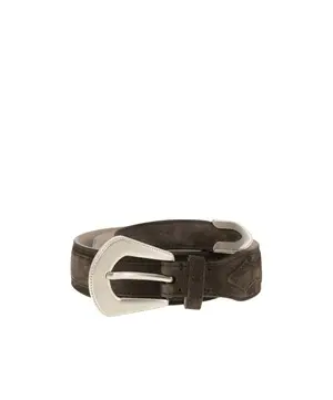 Brunello Cucinelli Suede Belt With Embossed Detailing