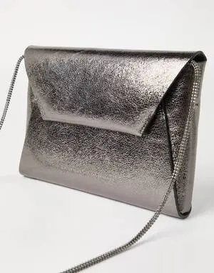 Brunello Cucinelli Metallic Flap Clutch Bag
