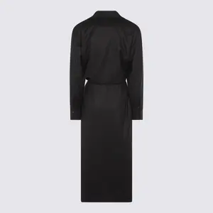 Brunello Cucinelli Long-sleeved Wrap Midi Dress