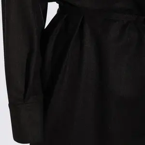 Brunello Cucinelli Long-sleeved Wrap Midi Dress