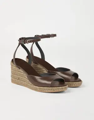 Brunello Cucinelli 55mm Monili-detail Espadrille Wedges