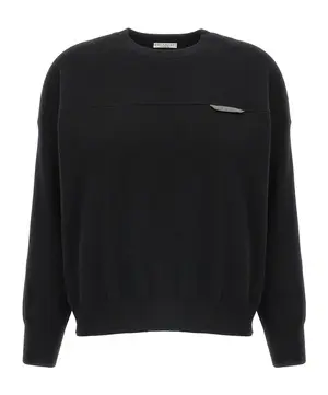 Brunello Cucinelli Monile Detailed Cropped Sweater