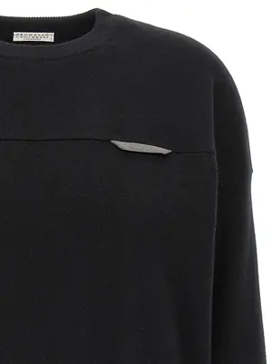 Brunello Cucinelli Monile Detailed Cropped Sweater