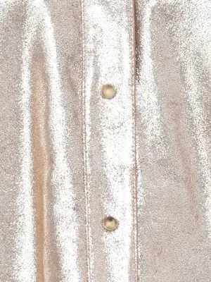 Brunello Cucinelli Long-sleeve Leather Shirt With Monili Decoration