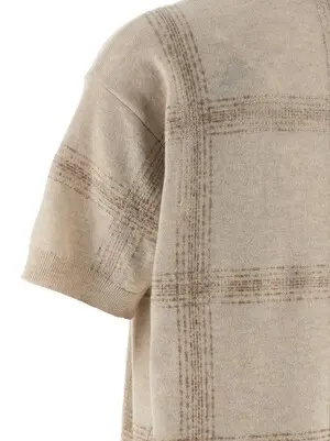 Brunello Cucinelli High Neck Knitted Mini Dress