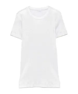 Brunello Cucinelli Ribbed-knit Short Sleeve Top