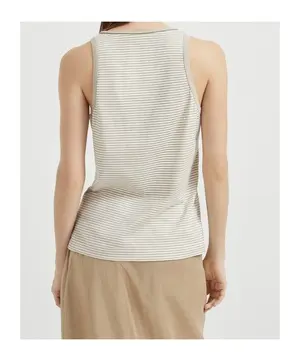 Brunello Cucinelli Striped Tank Top