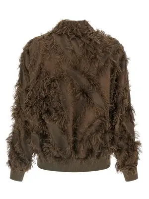 Brunello Cucinelli Monili Embroidered Zip-up Jacket