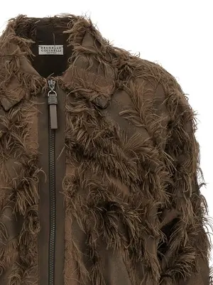 Brunello Cucinelli Monili Embroidered Zip-up Jacket
