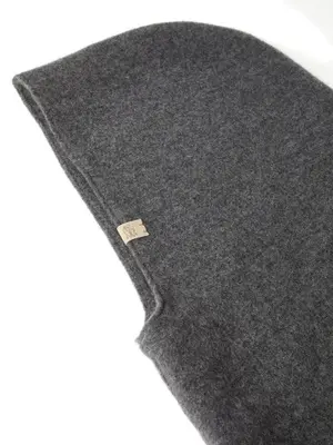 Brunello Cucinelli Logo Patch Flannel Balaclava
