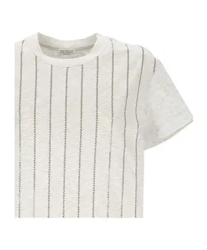 Brunello Cucinelli Striped Crewneck Short-sleeve T-shirt