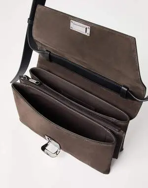 Brunello Cucinelli Sartorial Foldover Top Shoulder Bag