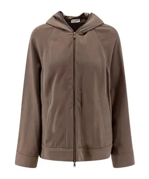 Brunello Cucinelli Hooded Cotton Zip-up Hoodie