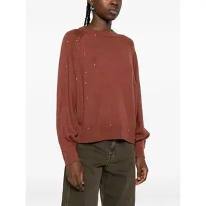 Brunello Cucinelli Sequin Embellished Knitted Jumper
