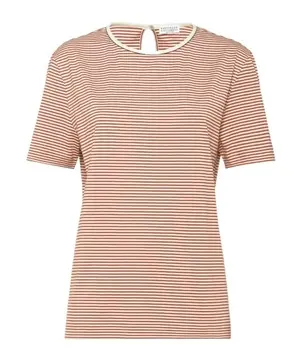 Brunello Cucinelli Striped Jersey T-shirt With Neck Detail