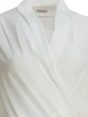 Brunello Cucinelli V-neck Long Sleeve Bodysuit