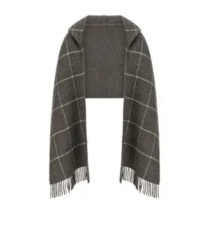 Brunello Cucinelli Prince Of Wales Double Cloth Scarf
