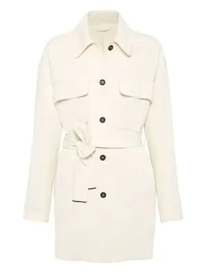 Brunello Cucinelli Belted Jacket - White