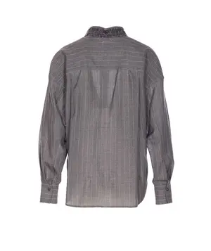 Brunello Cucinelli Embellished Striped Shirt