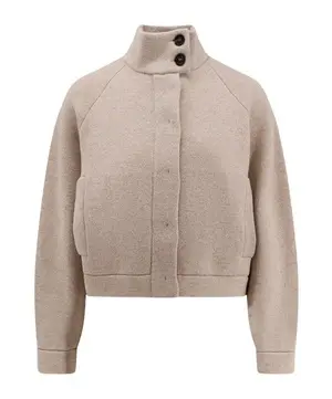 Brunello Cucinelli Monili Detailed High-neck Jacket