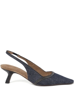 Brunello Cucinelli Slingback Pointed-toe Pumps - Black