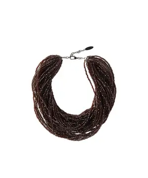 Brunello Cucinelli Beaded Choker Necklace - Brown