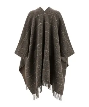 Brunello Cucinelli Reversible Fringed Poncho