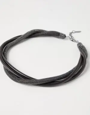 Brunello Cucinelli Precious Leather Choker