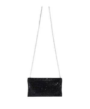 Benedetta Bruzziches Crystal-embellished Mesh Clutch Bag