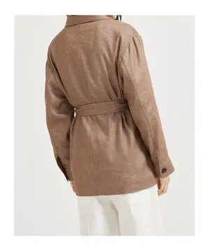 Brunello Cucinelli Long-sleeved Belted Jacket