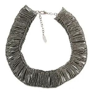 Brunello Cucinelli Adjustable Beaded Necklace - Black