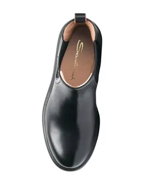 Santoni Leather Easy Ankle Boot