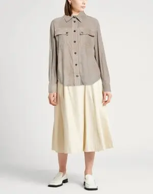 MOORER Shirt Taupe Size Leather