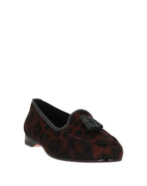 Santoni Calf Hair Loafers With Tassels