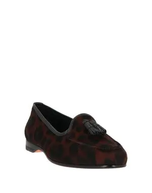 Santoni Calf Hair Loafers With Tassels