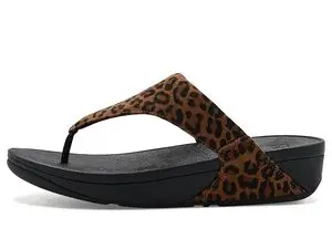 Fitflop Lulu Suede Leopard Print Wedge Sandals - Multi