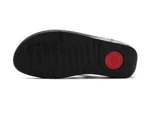 Fitflop Lulu Snake Embossed Wedge Sandals - Black