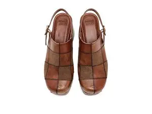FRYE AND CO. Wylie Patchwork Clogs High Heel - Brown