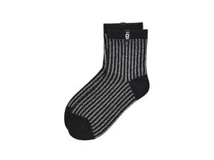 UGG Plora Shimmer Quarter Crew Socks - Black