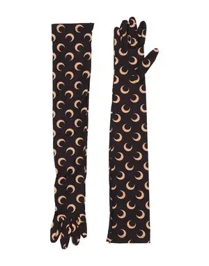 MARINE SERRE Gloves Chocolate Size Polyamide, Elastane