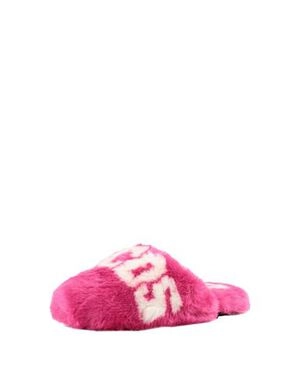 Gcds Textile Slippers With Plush Fabric And Logo